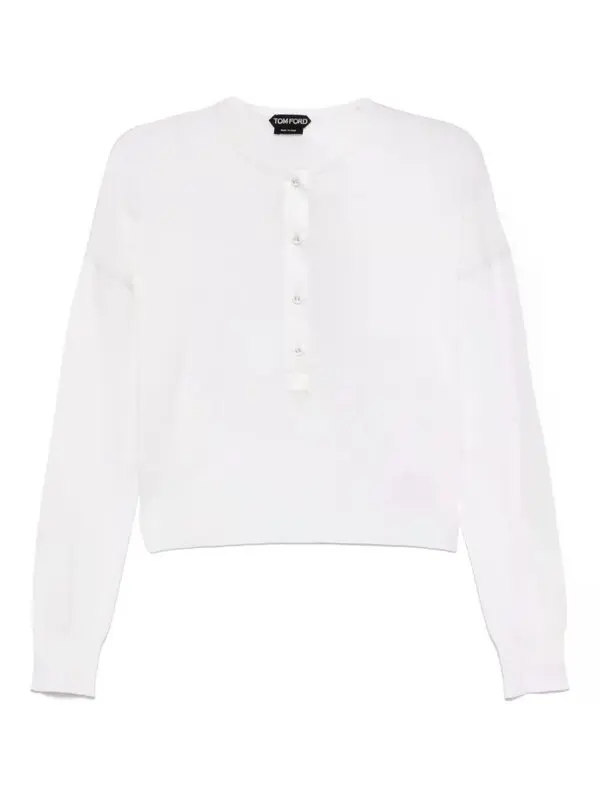 TOM FORD Drop-shoulder Top - Neutrals