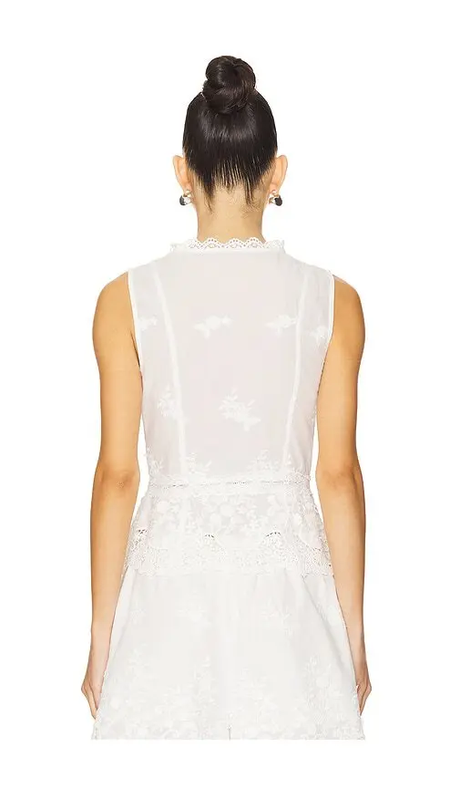 WeWoreWhat Lace Button Up Top