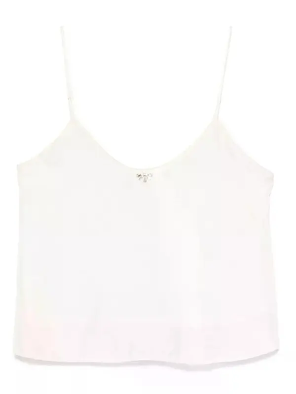 FORTE_FORTE Crystal-embellished Silk Camisole - Neutrals