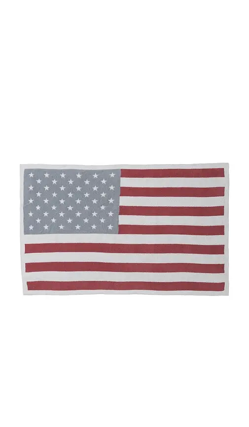 Barefoot Dreams Cozychic American Flag Blanket - Red