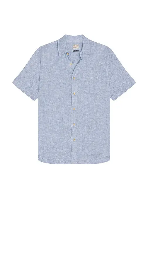 Faherty Brand Short Sleeve Palma Linen Shirt In . Also