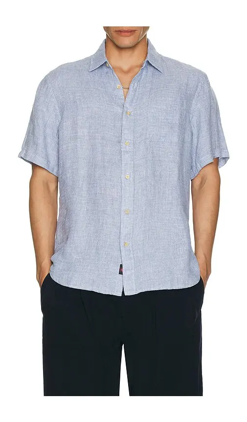 Faherty Brand Short Sleeve Palma Linen Shirt In . Also