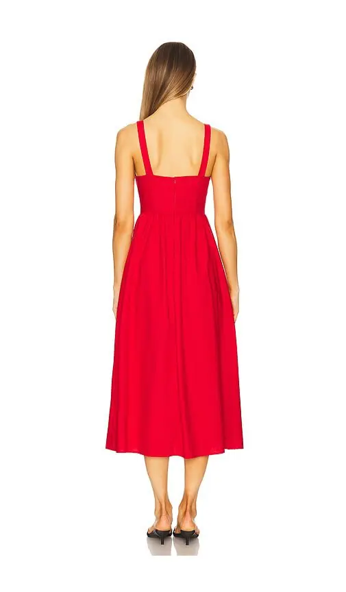Astr The Label Structured Linen Midi Dress