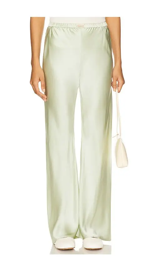 Comme Si Bias Cut Silk Pants - Mint