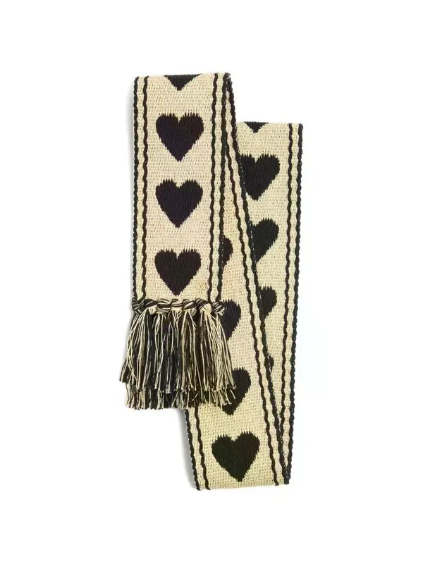 Valentino Garavani Antibes Cotton Scarf With Fringe - Neutrals