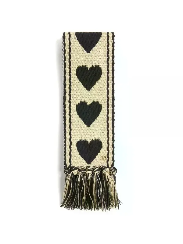 Valentino Garavani Antibes Cotton Scarf With Fringe - Neutrals