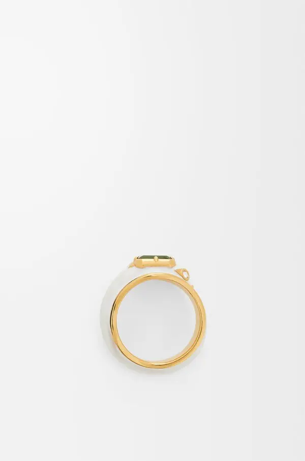 Loewe Snake Ring - Gold/white