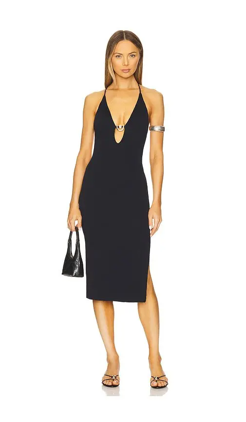 VIX PAULA HERMANNY Isabela Midi Dress - Black