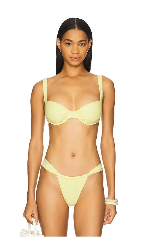 LOVERS AND FRIENDS Chasing Sunsets Bikini Top - Yellow