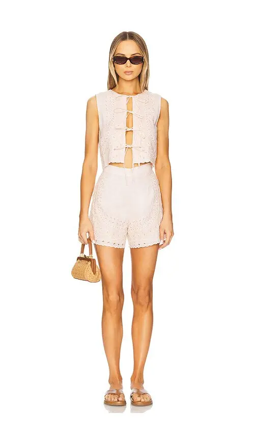 KARINA GRIMALDI Aurora Embroidered Vest