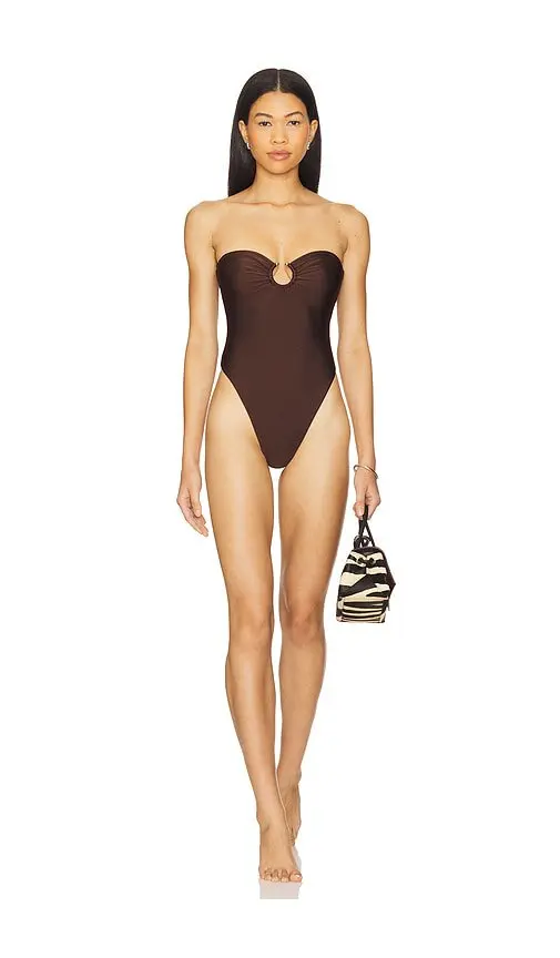 STONE COLD FOX X Celeste One Piece - Chocolate Brown