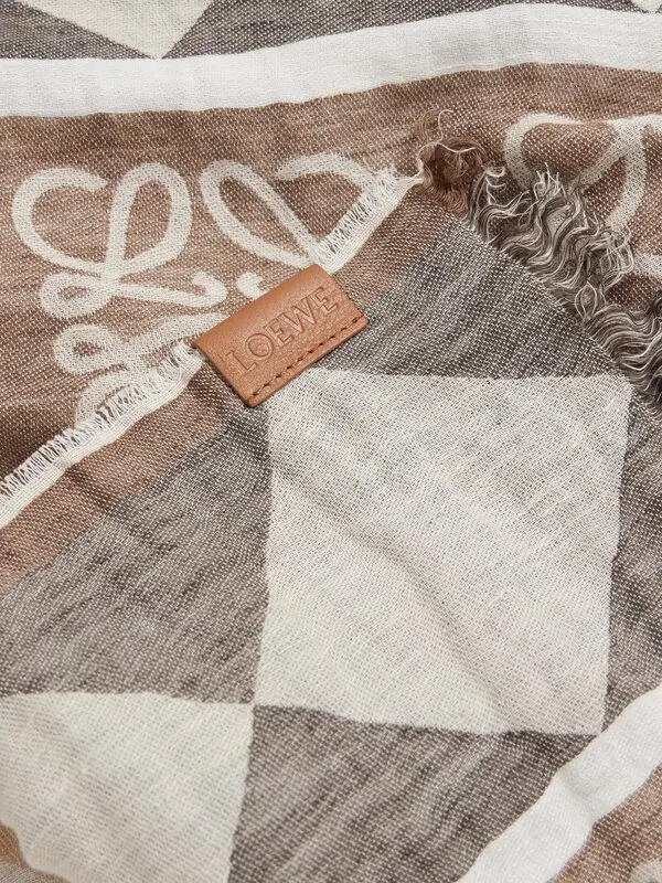 Loewe Paula'S Ibiza Fringed Linen And Cotton-Blend Jacquard Scarf