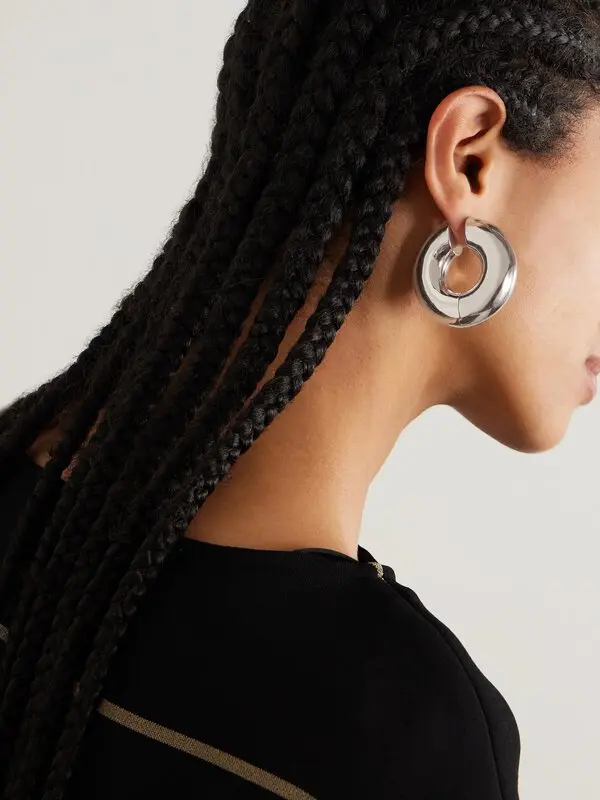 UNCOMMON MATTERS Stratus -plated Hoop Earrings - Silver