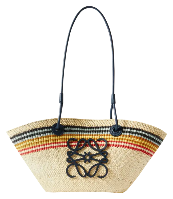 Loewe Anagram Small Raffia Tote - Neutrals
