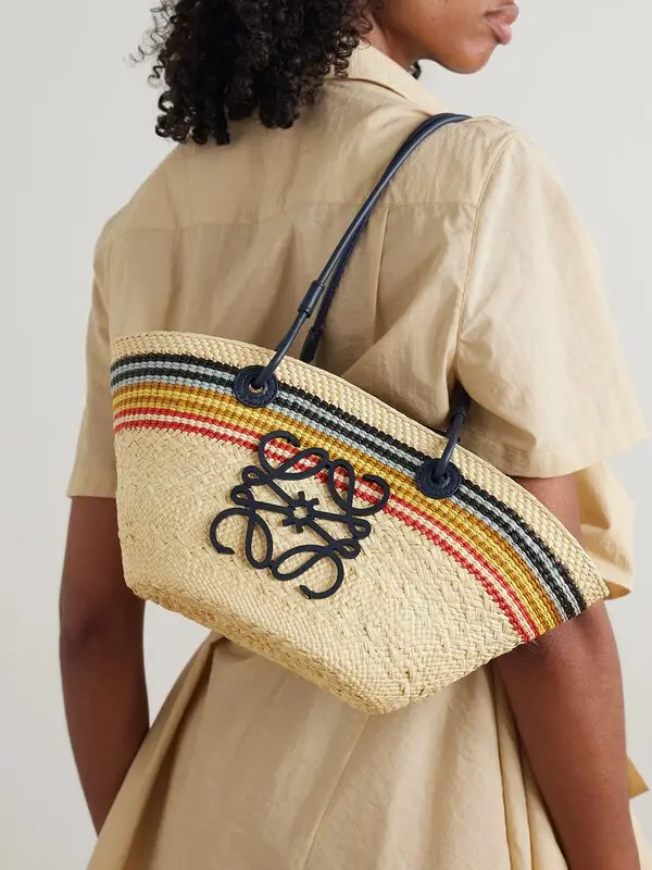 Loewe Anagram Small Raffia Tote