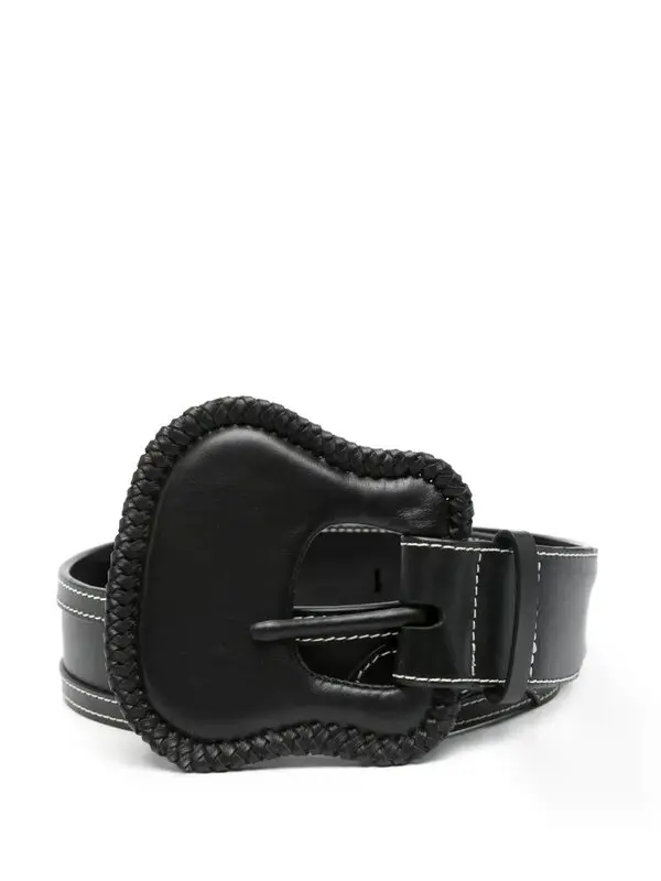 Johanna Ortiz Leather Belt In Black - 42% Off | Editorialist display picture 2