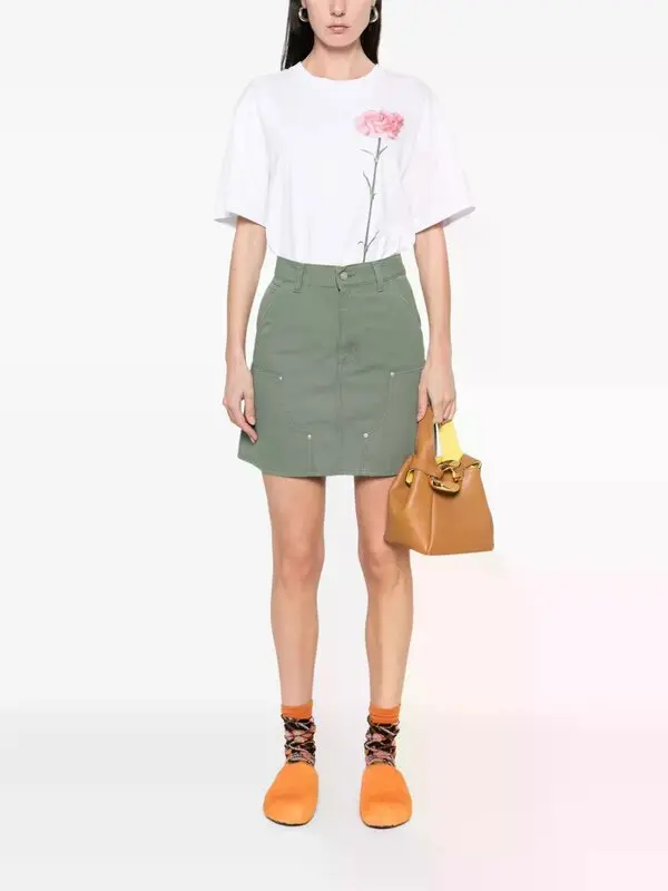 Carhartt Work In Progress Double Knee Mini Skirt - Green