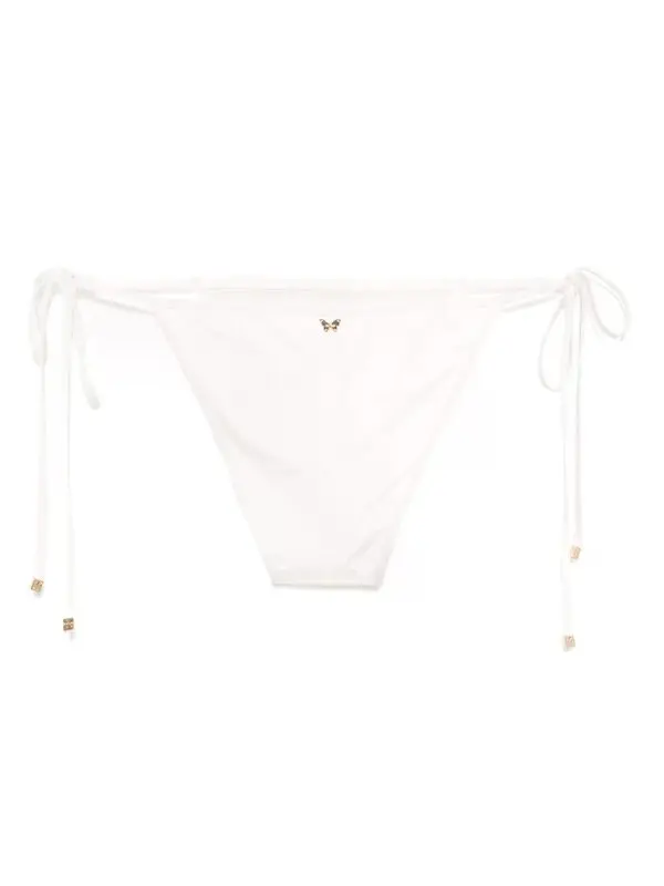 Kiki De Montparnasse Lace Inset String Bikini Bottom - Neutrals