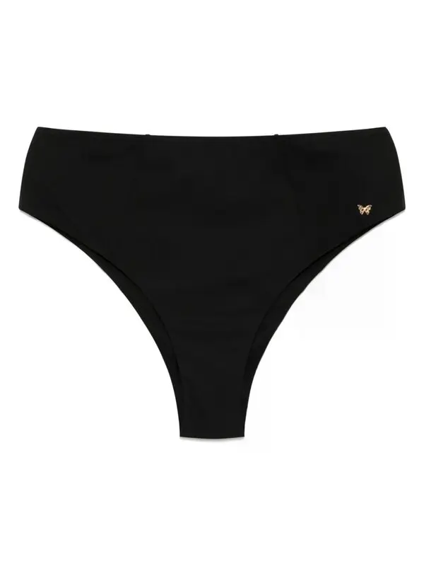 Kiki De Montparnasse Echauffe Swim High-waisted Bikini Bottom - Black