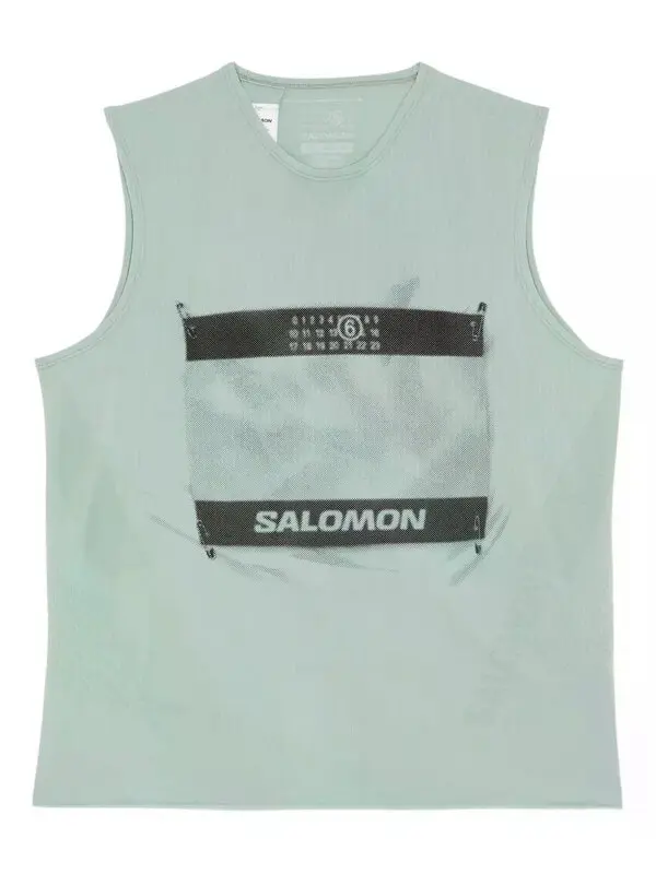 MM6 MAISON MARGIELA X SALOMON Logo-print Tank Top - Blue