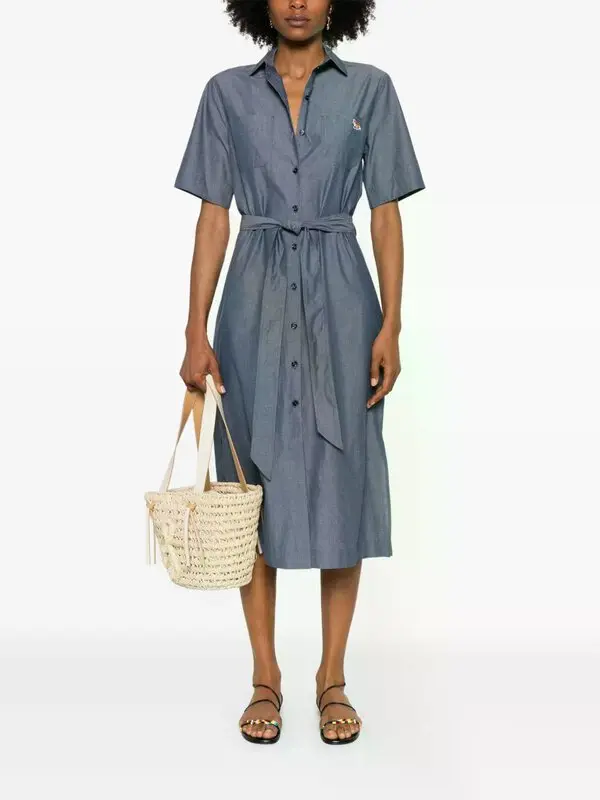 Maison Kitsuné Double-pocket Midi Shirt Dress