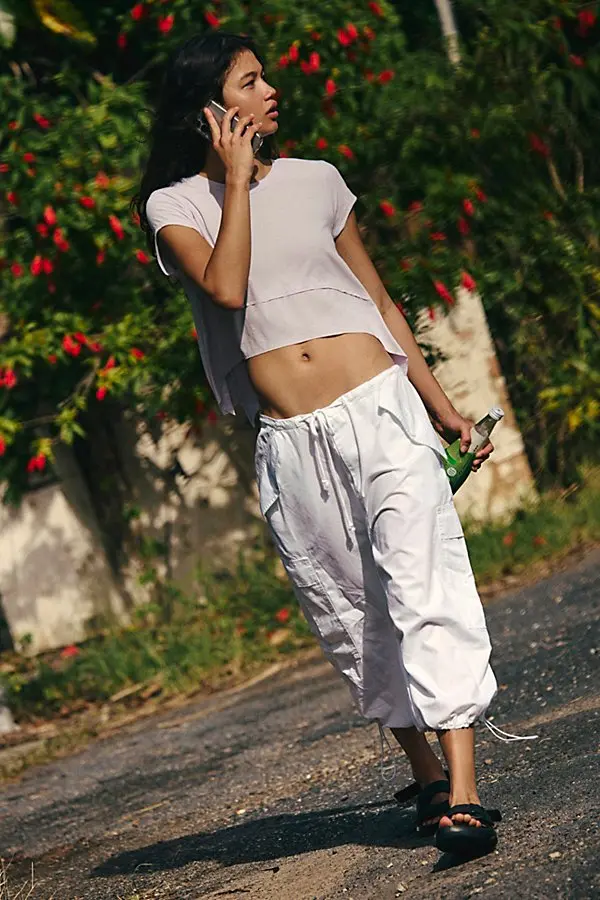 Free People Canyon Crop Hike Pants - White