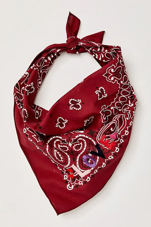Free People Call It Your Name Bandana In Bordeaux - 58% Off