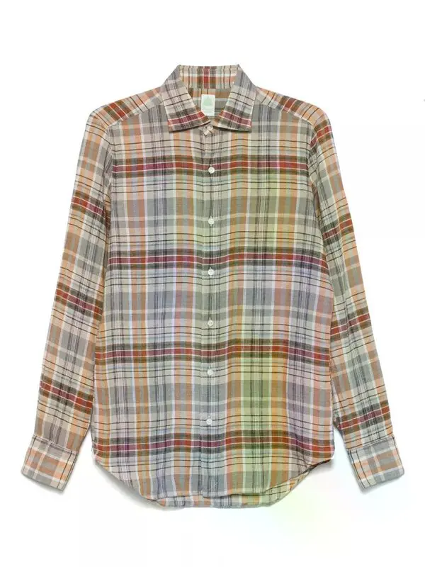 FINAMORE 1925 Check-pattern Shirt - Neutrals