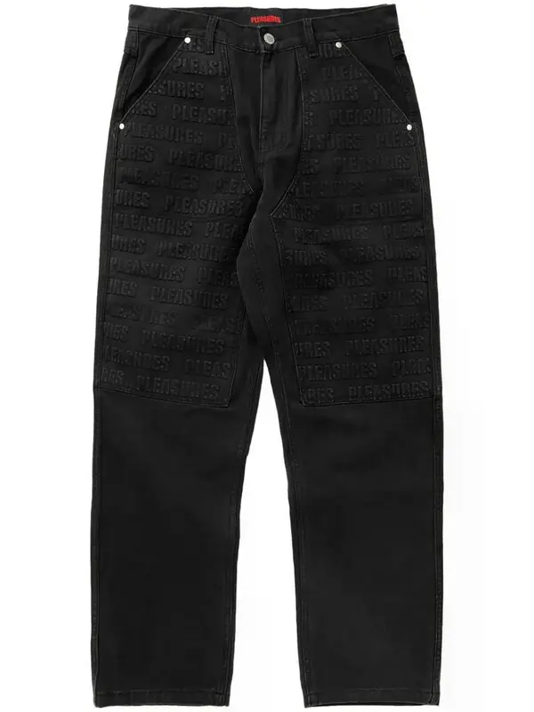 PLEASURES Logo-embroidered Jeans