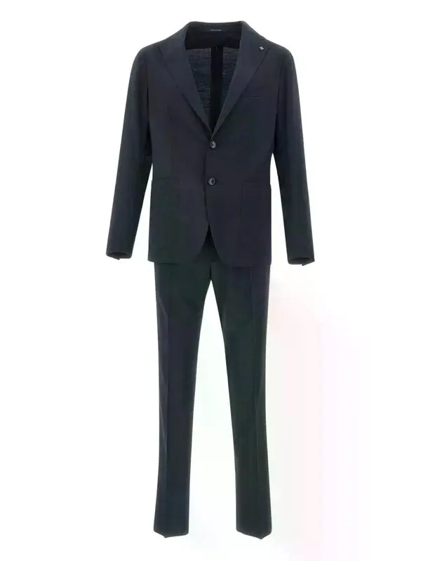 Tagliatore Brooch-detail Suit - Blue