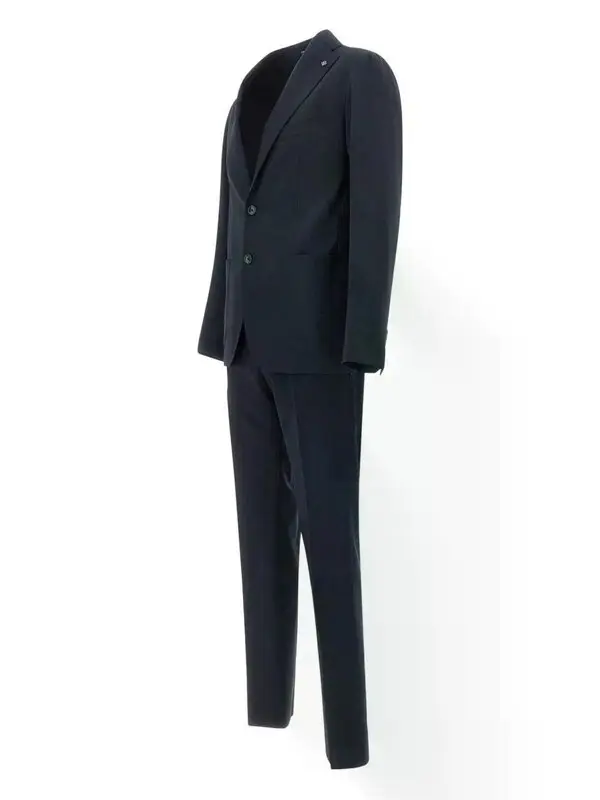 Tagliatore Brooch-detail Suit - Blue