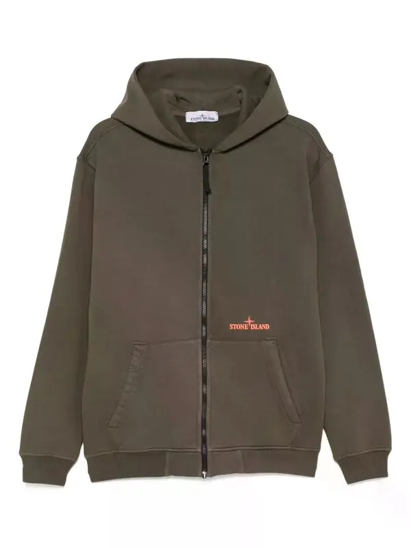 Stone Island Cotton Fleece Hoodie - Green
