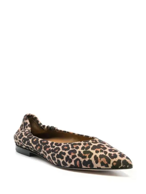 ANNA F. Leopard-print Ballet Flats