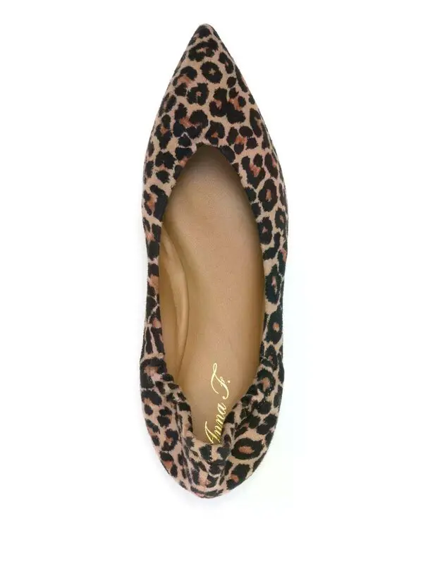 ANNA F. Leopard-print Ballet Flats