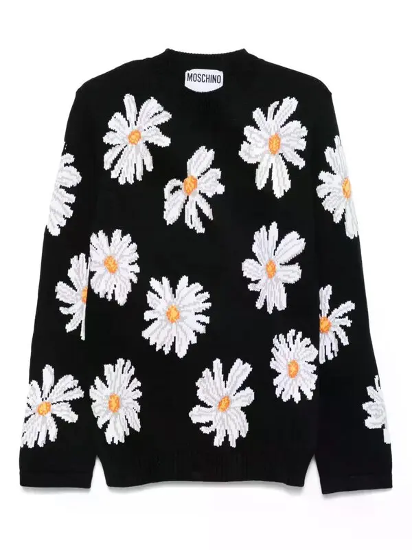 Moschino Sunflower Jacquard Sweater - Black