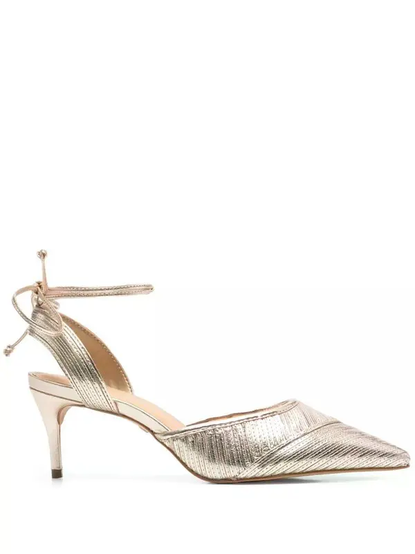 ANDREA CARRANO 60mm Leather Pumps - Gold