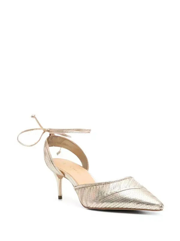 ANDREA CARRANO 60mm Leather Pumps - Gold
