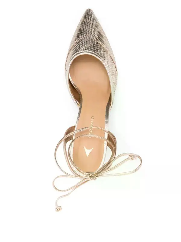 ANDREA CARRANO 60mm Leather Pumps - Gold