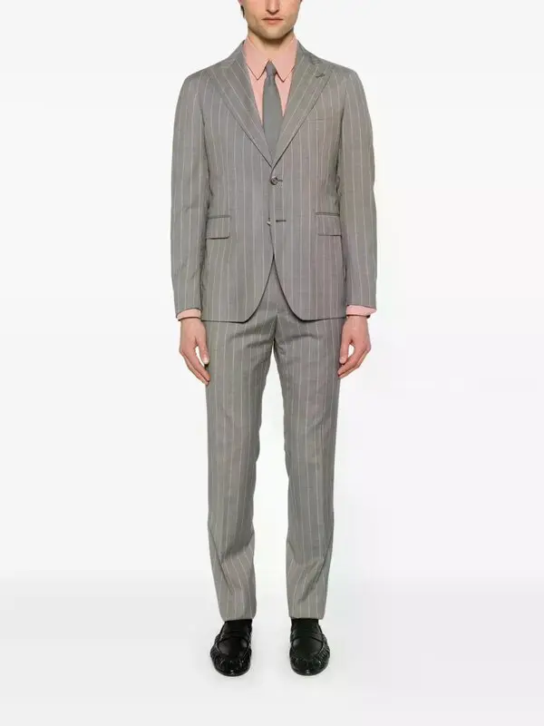 Tagliatore Striped Suit - Grey