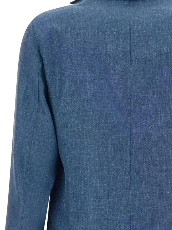 BARBA NAPOLI Single-breasted Blazer - Blue