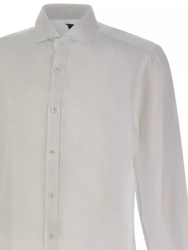 BARBA NAPOLI Linen Shirt - White