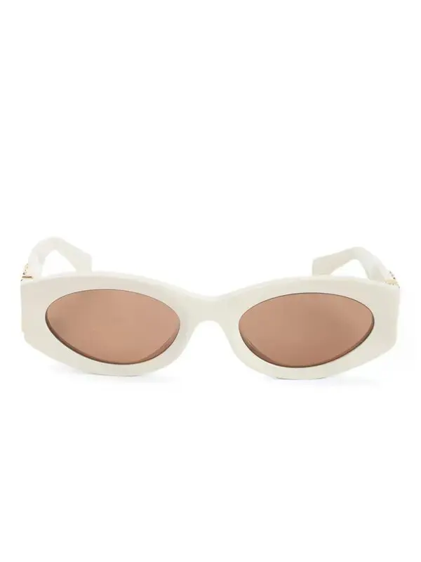 Miu Miu Oval-frame Sunglasses - White