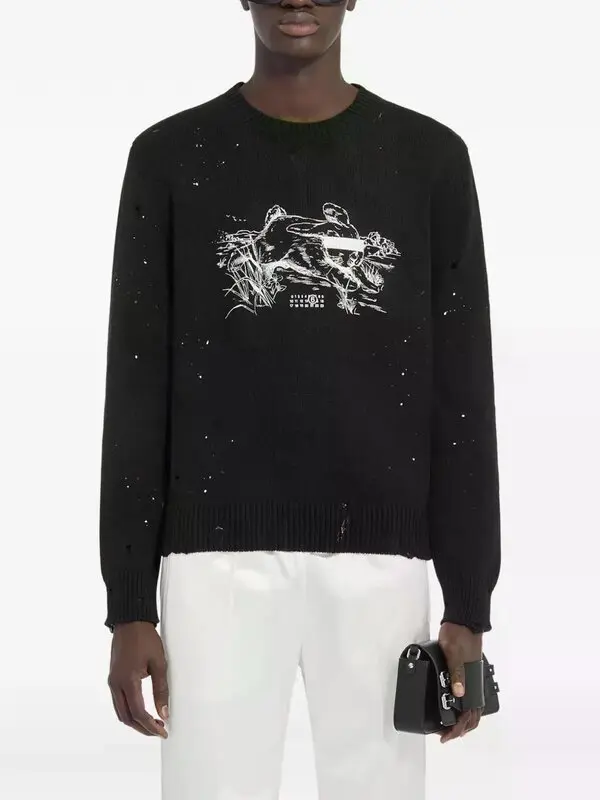 MAISON MARGIELA Crew-neck Sweater - Black