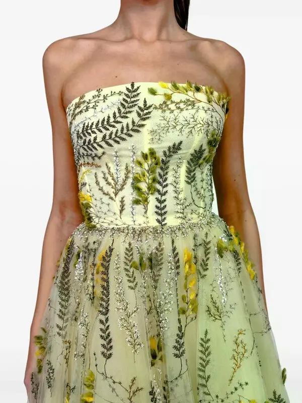 Monique Lhuillier Sleeveless Dress In Yellow - 71% Off