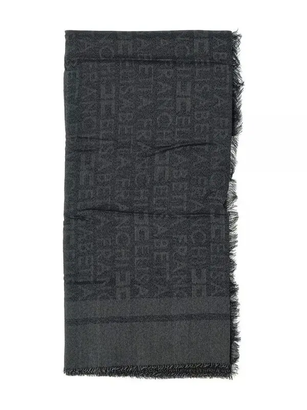 Elisabetta Franchi Logo Scarf - Black
