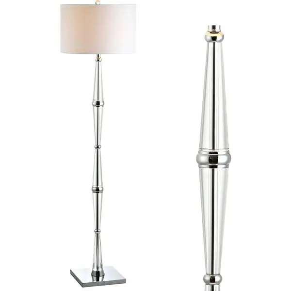 JONATHAN Y Francine 60" Crystal Led Floor Lamp - Clear/chrome