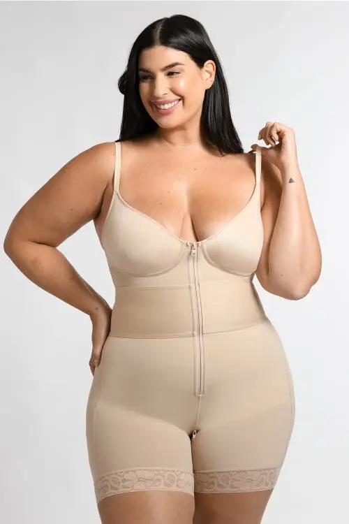 SHAPELLX Airslim Elasticfuse Waistband Shaping Bodysuit - Buttercream