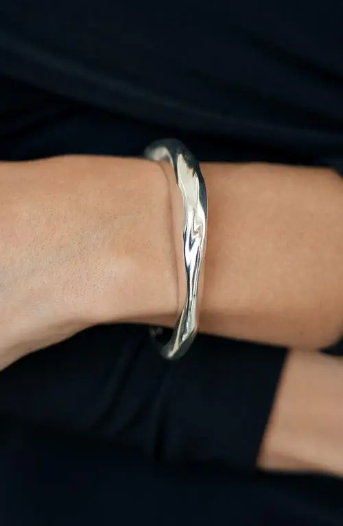 Ettika Fluid Elegance Cuff Bracelet - Silver