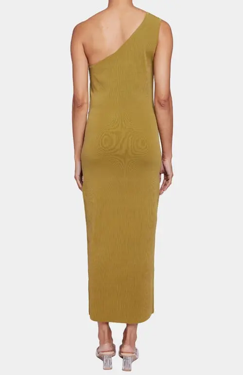 Santorelli Azalea One-shoulder Midi Knit Dress