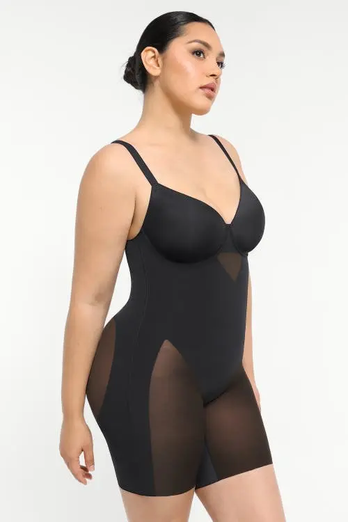 SHAPELLX Airslim Full Coverage Seamless Shaping Bodysuit - Classic Black